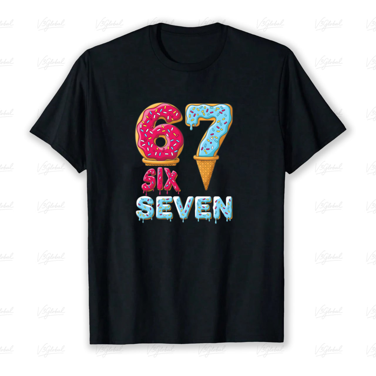 Baseball Drip 67 Meme Funny Player Ice Cream Trend Art Unisex T-Shirt ...