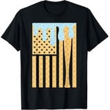 Baseball Drip Bat Dripping Ice Cream American Flag Unisex Men Women T ...