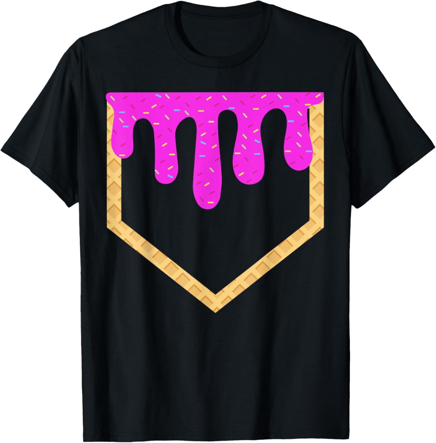 Baseball Drip Boys Home Plate Ice Cream Drip Youth T-Shirt - Walmart.com