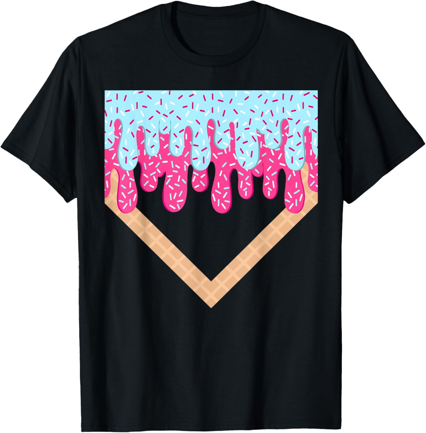 Baseball Drip Boys Home Plate Ice Cream Sport Players & Fans T-Shirt ...