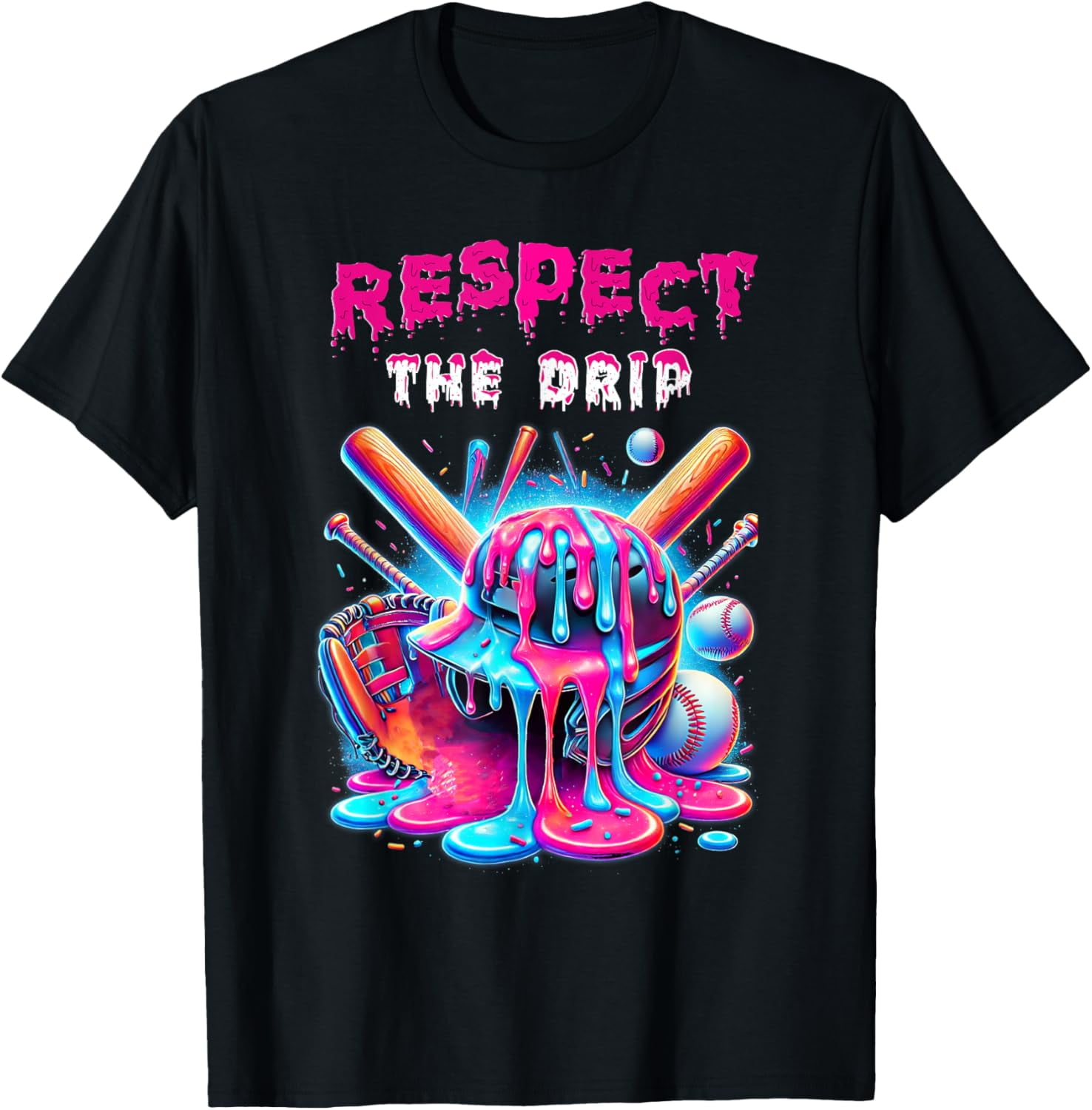Baseball Drip Boys Ice Cream Drip Youth Respect The Drip T-Shirt Unisex ...