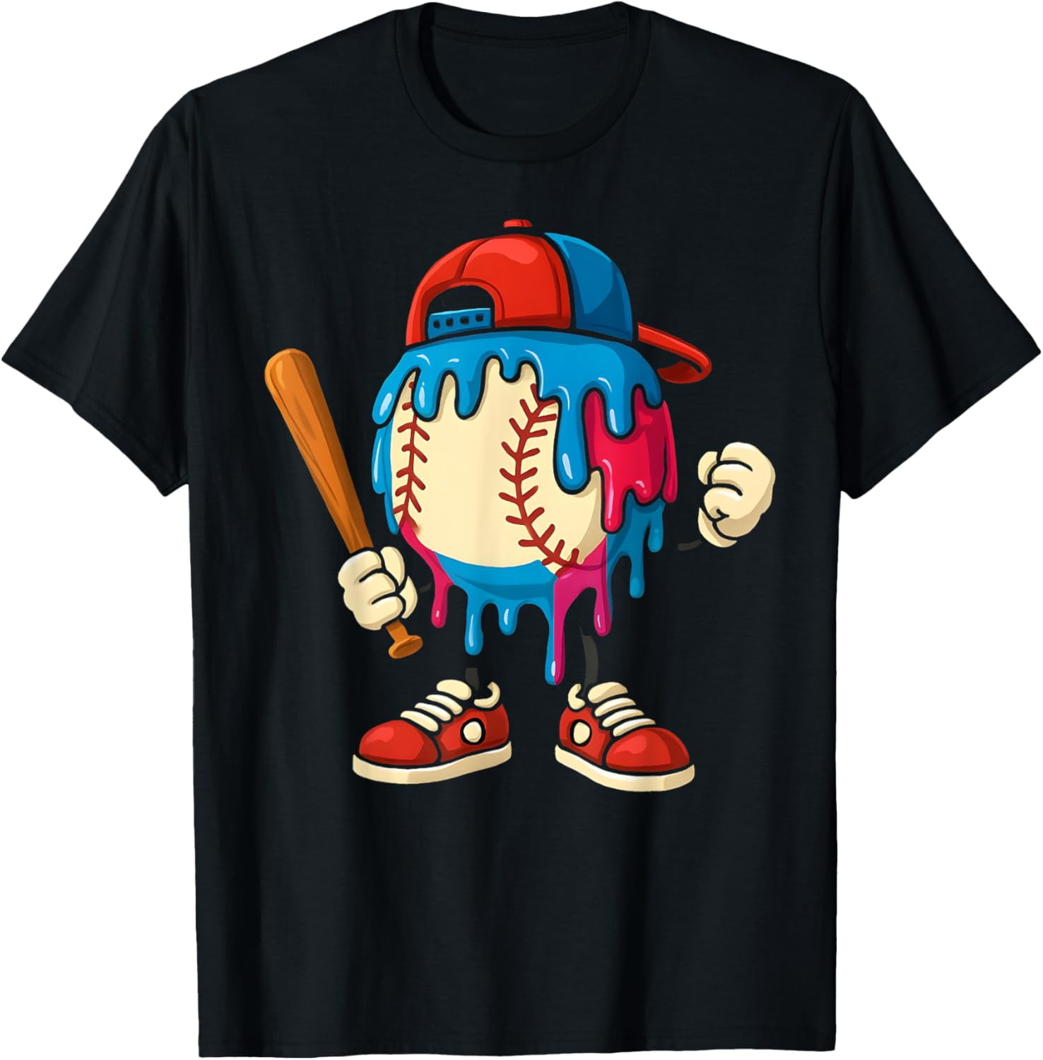 Baseball Drip Boys Ice Cream Drip Youth Sport Game Day T-Shirt Unisex S ...