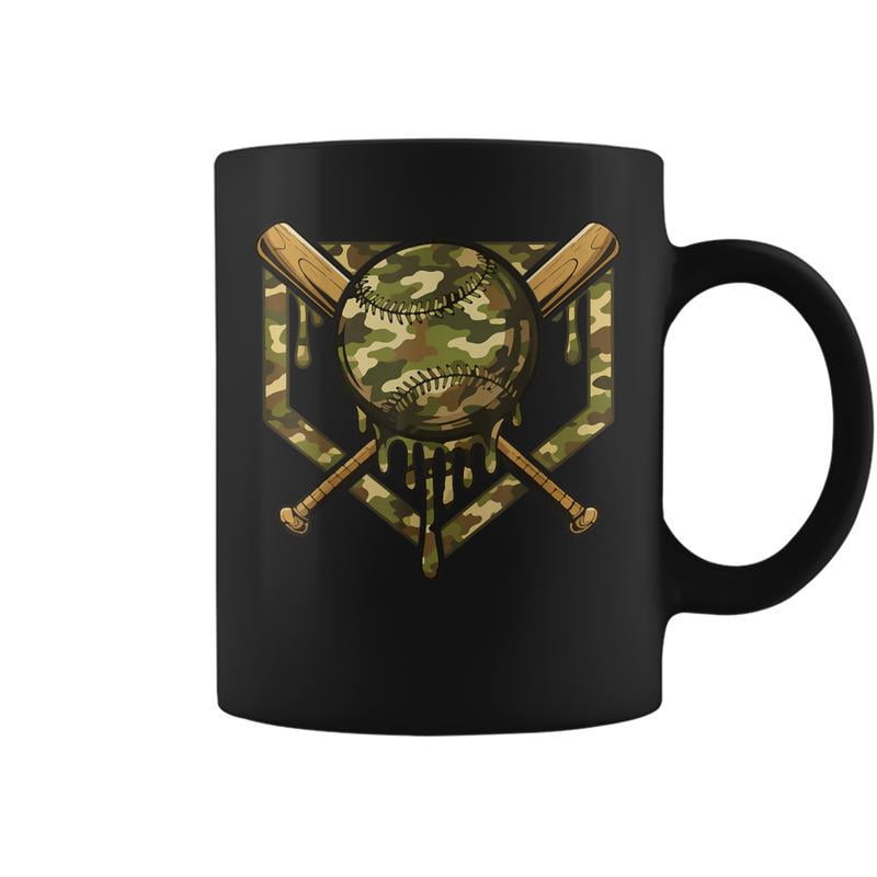 Baseball Drip Camouflage Ice Cream Dripping Camo Girls Boys Coffee Mugs ...