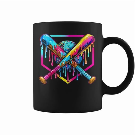 Baseball Drip For Boys & Girls Ice Cream Drip Youth Baseball Coffee Mug ...