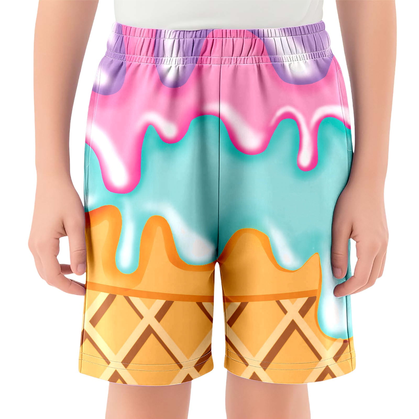 Baseball Drip For Boys Ice Cream Boy Baseball Shorts Waffle Or Cone ...
