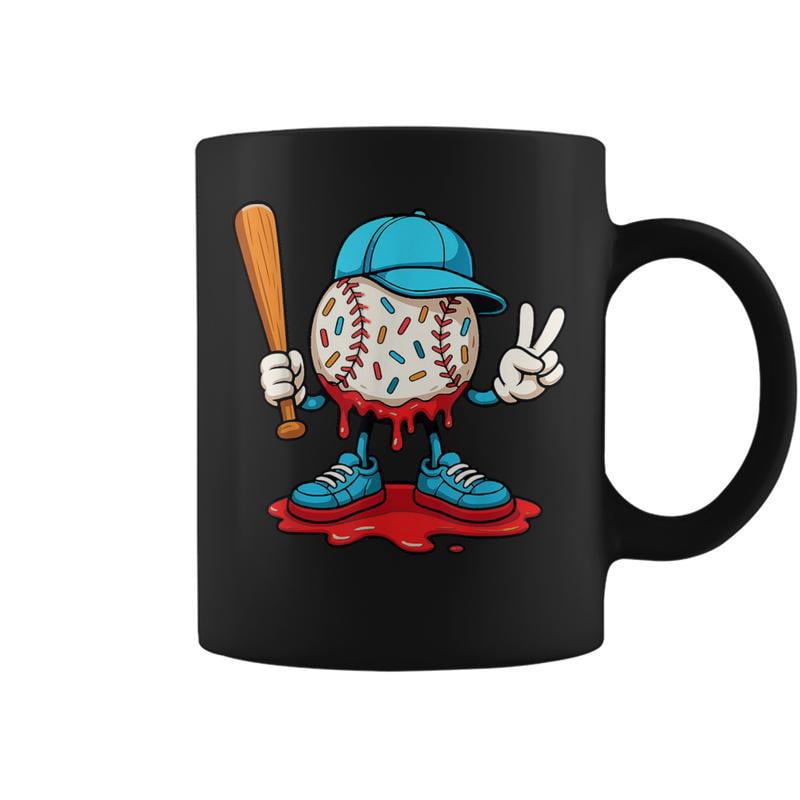 Baseball Drip For Boys Ice Cream Drip Baseball Sport Lover Coffee Mugs ...