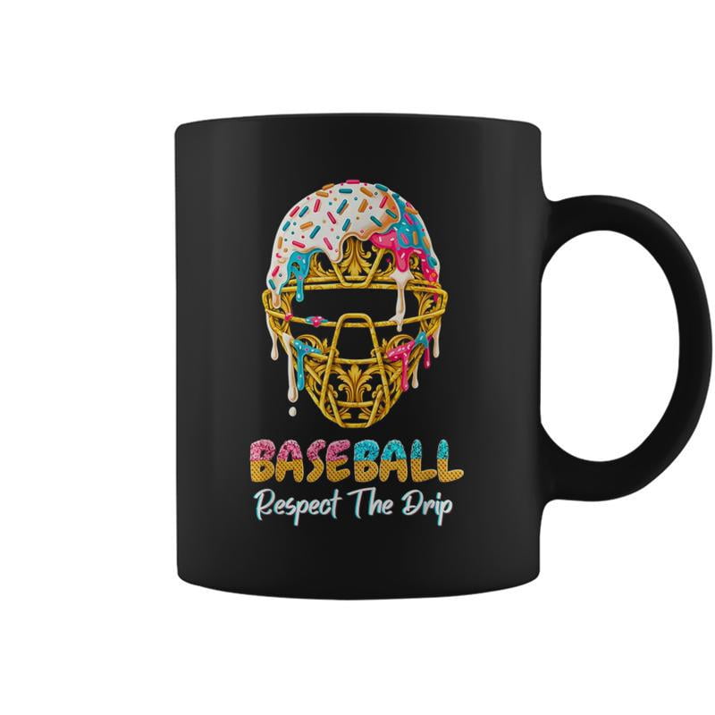 Baseball Drip For Boys Ice Cream Drip Youth Boys Baseball Coffee Mugs ...