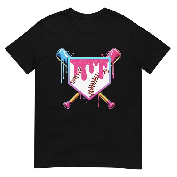 Baseball Drip For Boys Ice Cream Drip Youth Boys Baseball T-Shirt ...