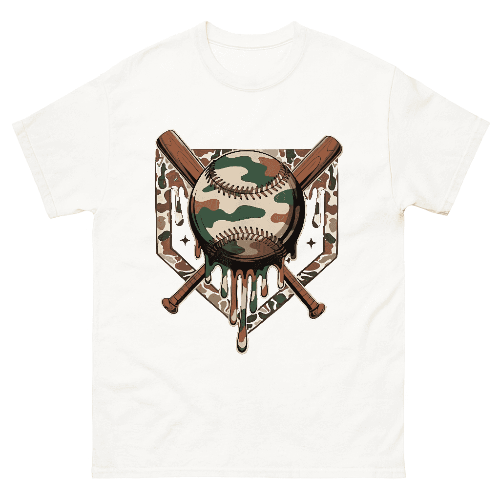 Baseball Drip For Boys Ice Cream Dripping Camo Art Unisex T-Shirt ...