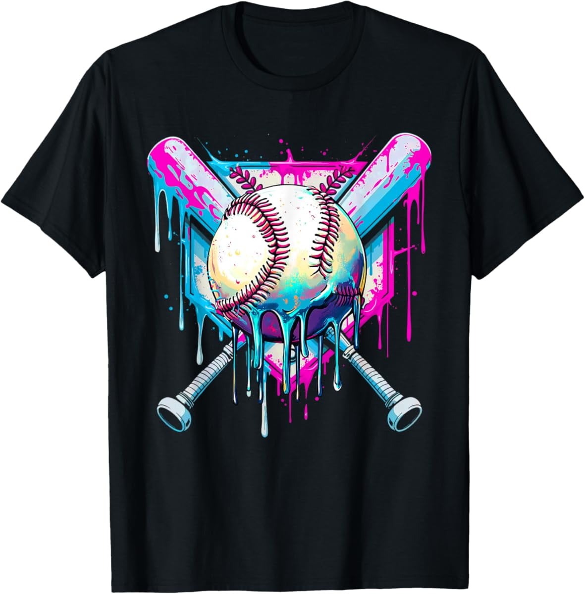Baseball Drip For Ice Cream Drip Youth Baseball Unisex Men Women T ...