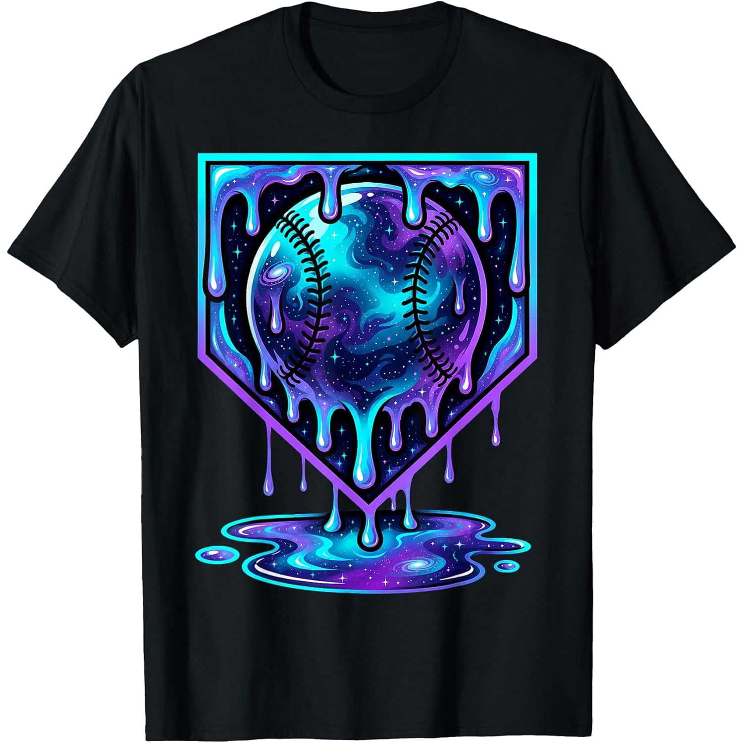 Baseball Drip Ice Cream Boys Cosmic Baseball T-Shirt, T-Shirt for Kids ...