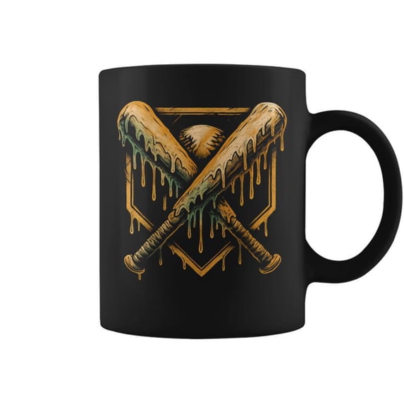Baseball Drip Ice Cream Drip Sport Player Youth Boys Coffee Mugs ...