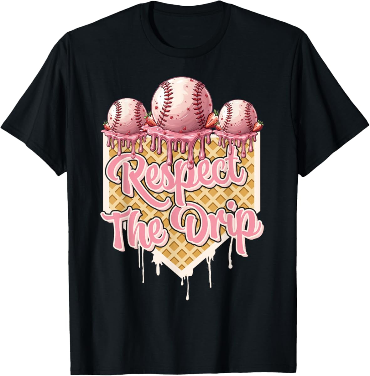 Baseball Drip Ice Cream Drip Youth Respect The Drip Unisex Men Women T ...