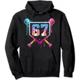 Baseball Drip Ice Cream Style Player Birthday Fun Graphic Hoodie Shirt ...