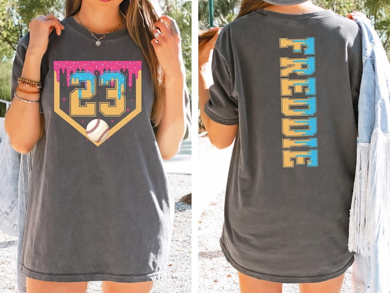 Baseball Drip Mama Shirt, Ice Cream Drip Baseball, Baseball Jersey Name ...