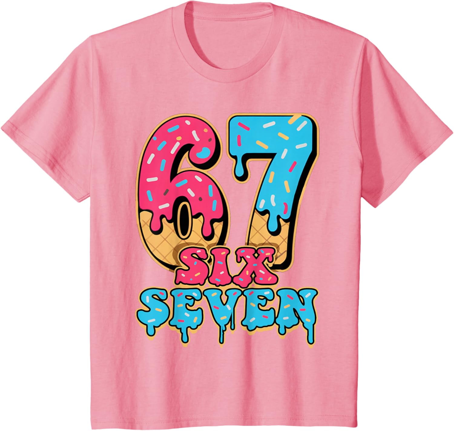 Baseball Drip Number 67 Player Boys Girls T-Shirt - Walmart.com