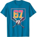 Baseball Drip Number 67 Player Or 67th Birthday T-Shirt,Full Sizes S ...