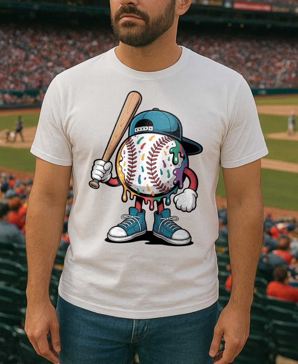 Baseball Drip Shirt, Ice Cream Baseball Tee, Cool Baseball T-Shirt Kids ...