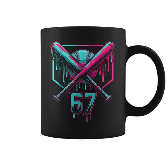 Baseball Drip Six Seven Gen Alpha Slag Coffee Mugs - Walmart.com