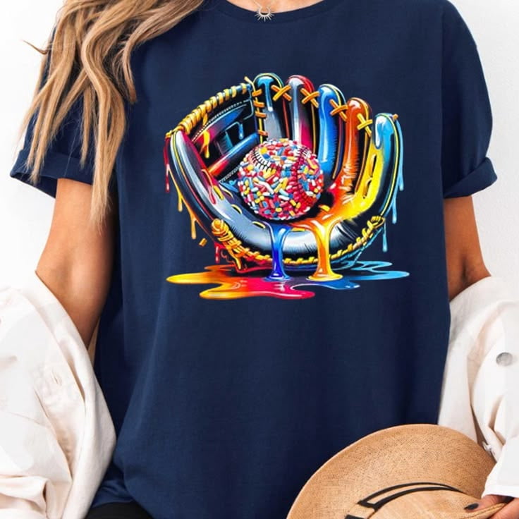 Baseball Drip for Boys Ice Cream Drip Baseball Stuff Lover T-shirt ...
