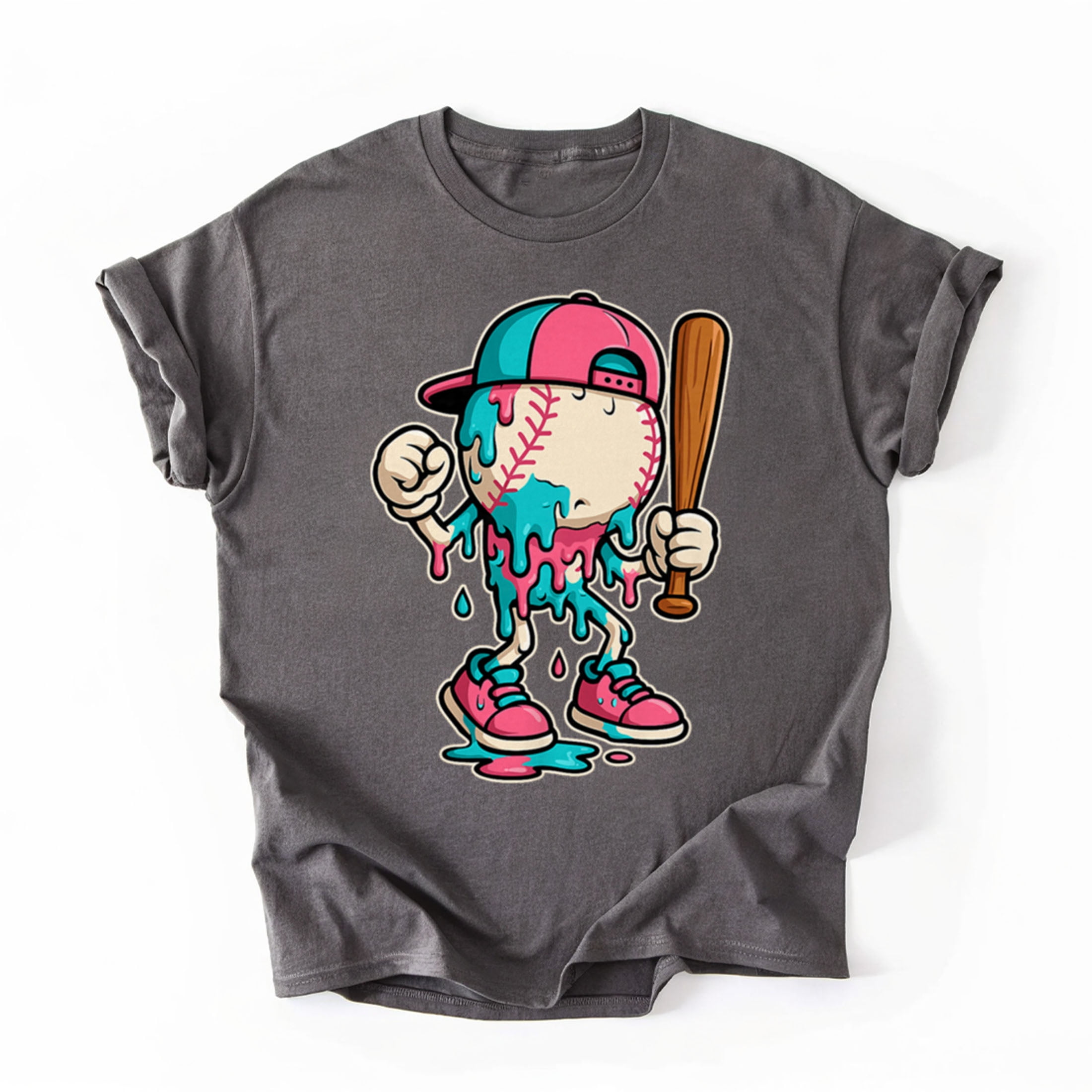 Baseball Drip for Boys Ice Cream Drip Baseball T-Shirt, Multicolors ...