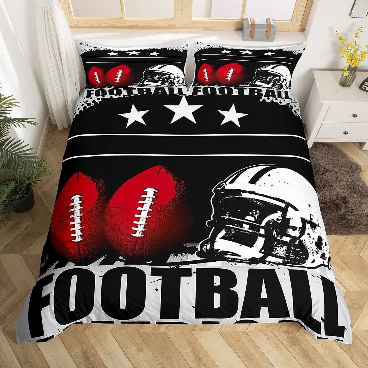 Baseball Duvet Cover Sports Theme Bedding Set 3D Ball Pattern Comforter ...