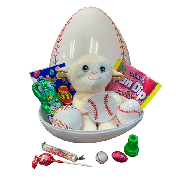 Baseball Easter Egg MINI Shell Basket with Goodies for Easter By Clear ...