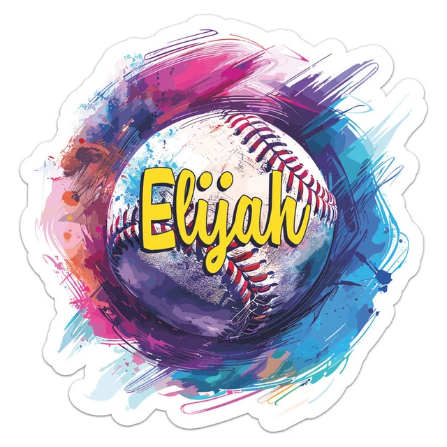 Baseball Elijah Sticker Phone Decal Water Bottle Stickers Car Decals ...