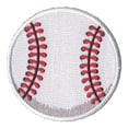 Baseball Embroidery Patch, Round White Baseball Iron On Sew On Patch ...
