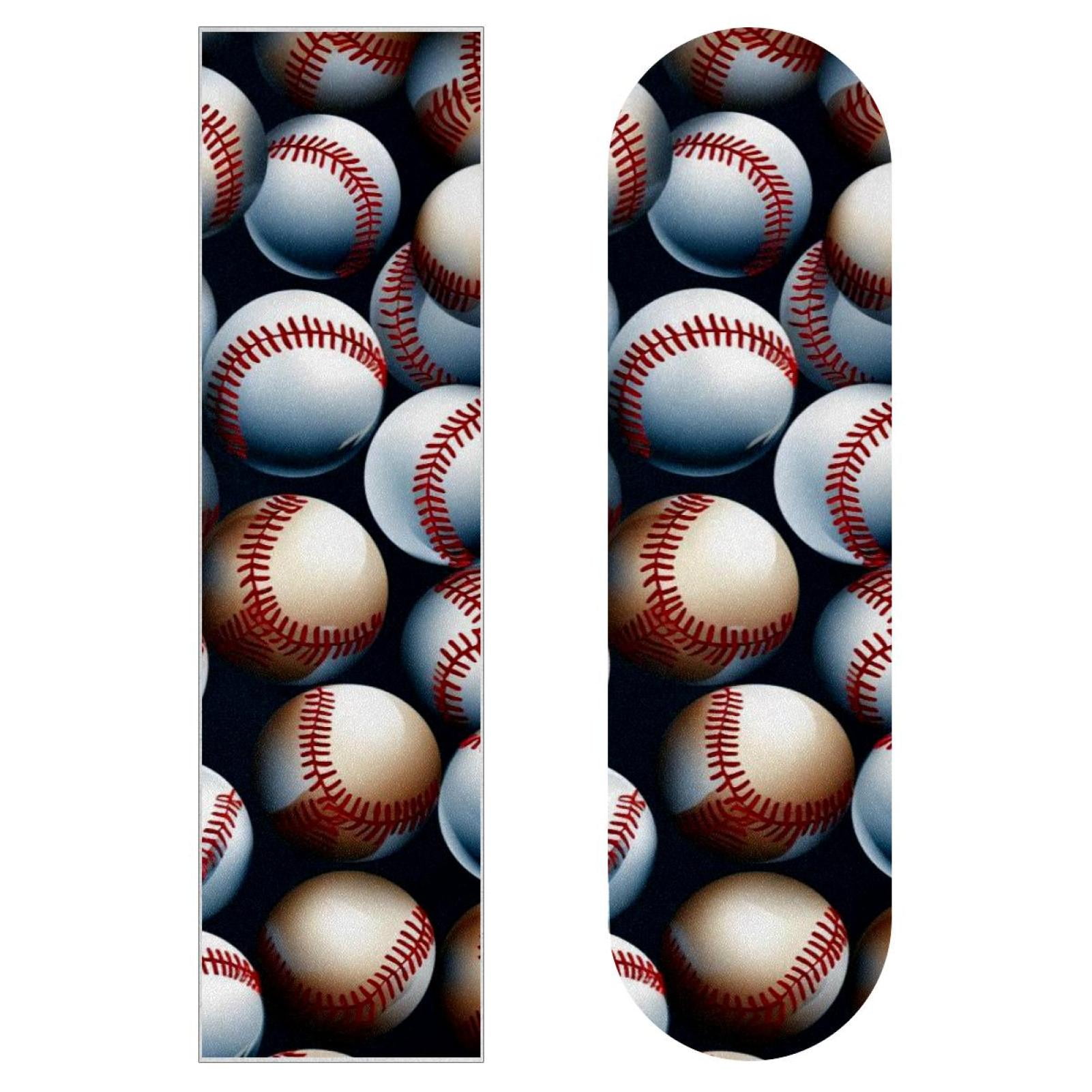 Baseball Emery Skateboard Grip Tape Stickers Pack of 2 | Premium PVC ...