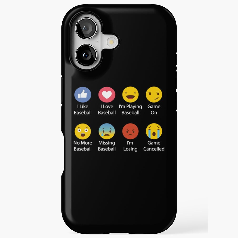 Baseball Emojis Cute Sport Lover Design Phone Case with iPhone 17 to 11 ...