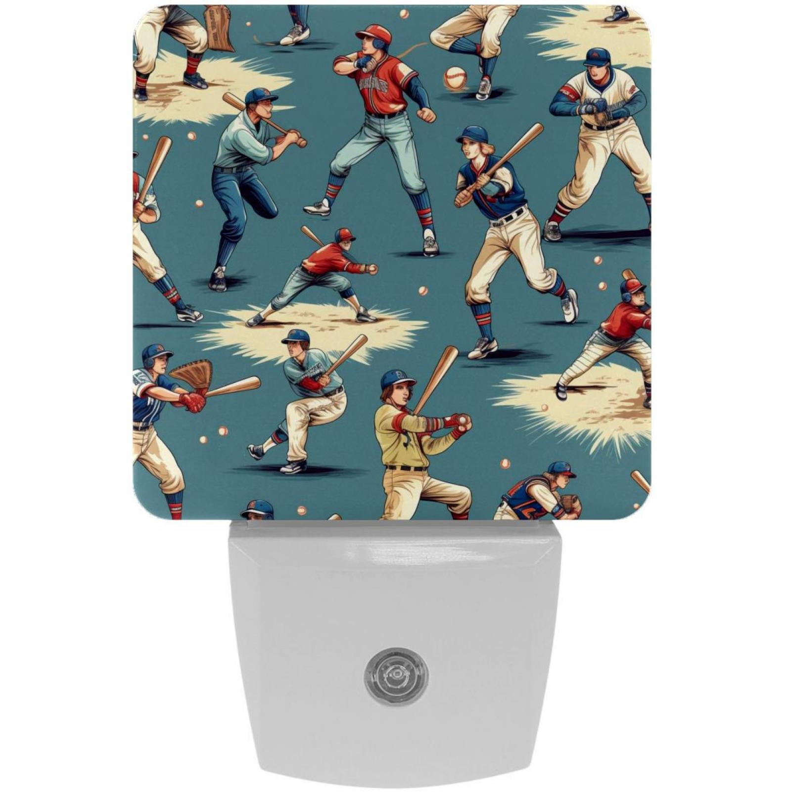 Baseball Enhance Your Space with LED Square Night Lights - Versatile ...