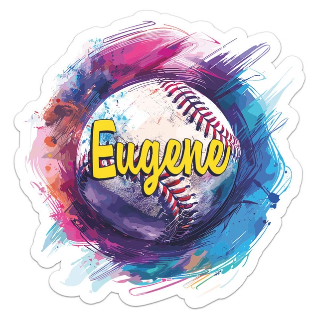 Baseball Eugene Sticker Phone Decal Water Bottle Stickers Car Decals ...