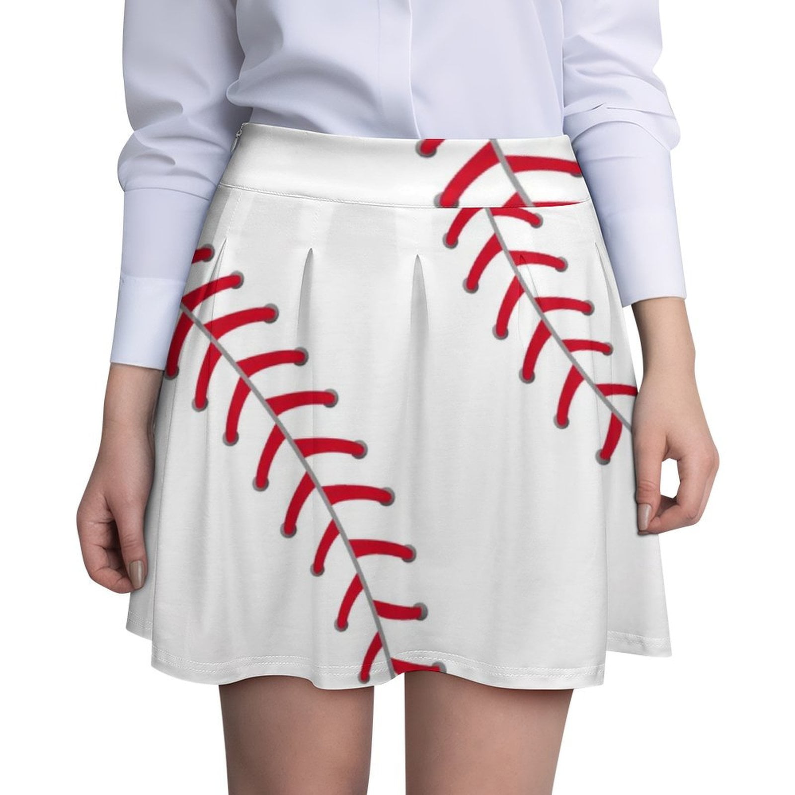Baseball Fence Women's Casual Mini Skirt Invisible Zipper Summer Skirts ...