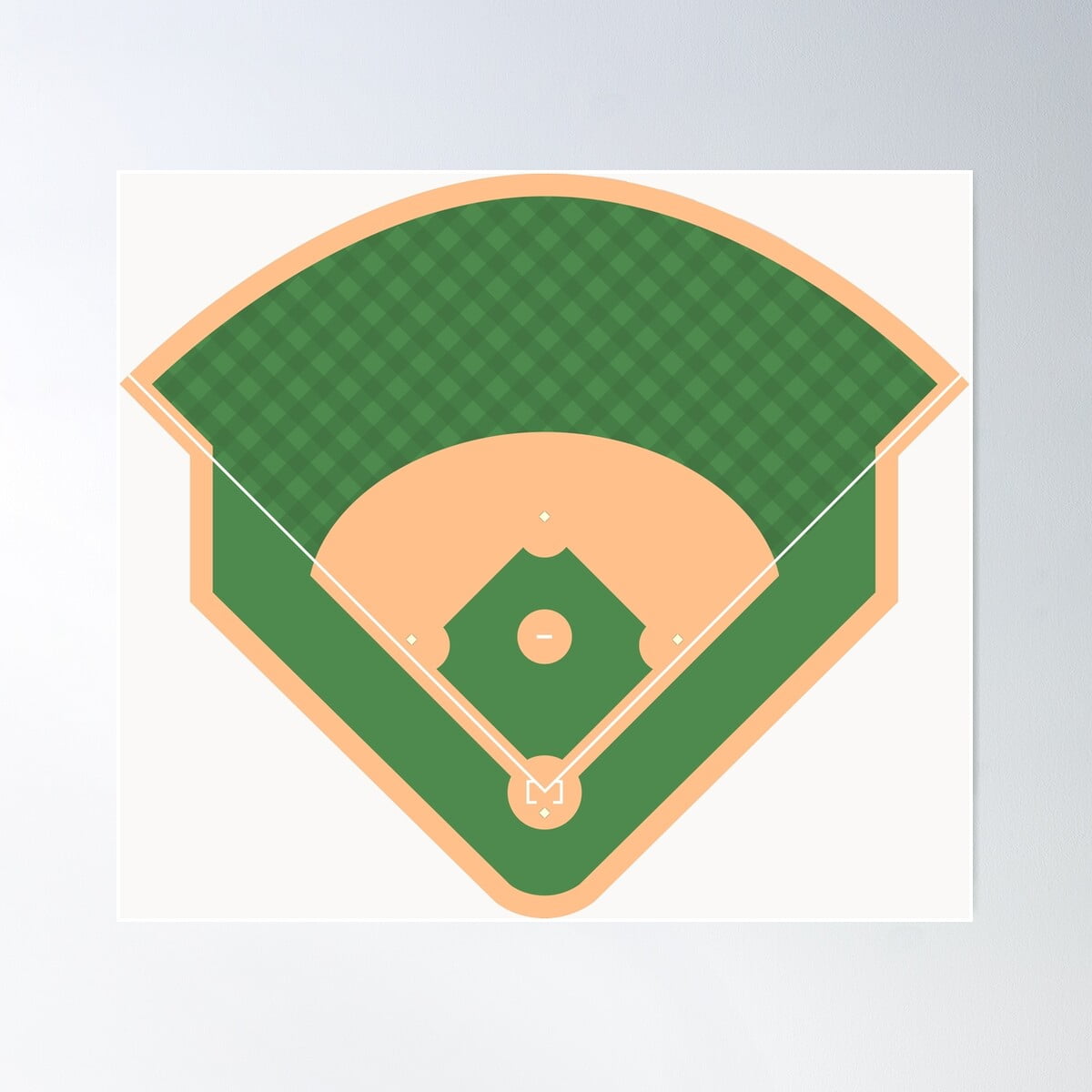 Baseball Field Poster Wall Art, Modern Wall Decor, 24x36 UNFRAMED ...