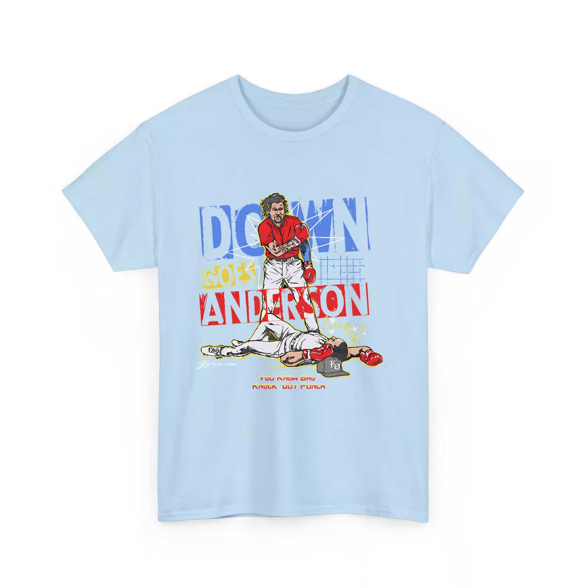 Baseball Fight Graphic Shirt, Classic Sports Quote Tee, Down Goes ...