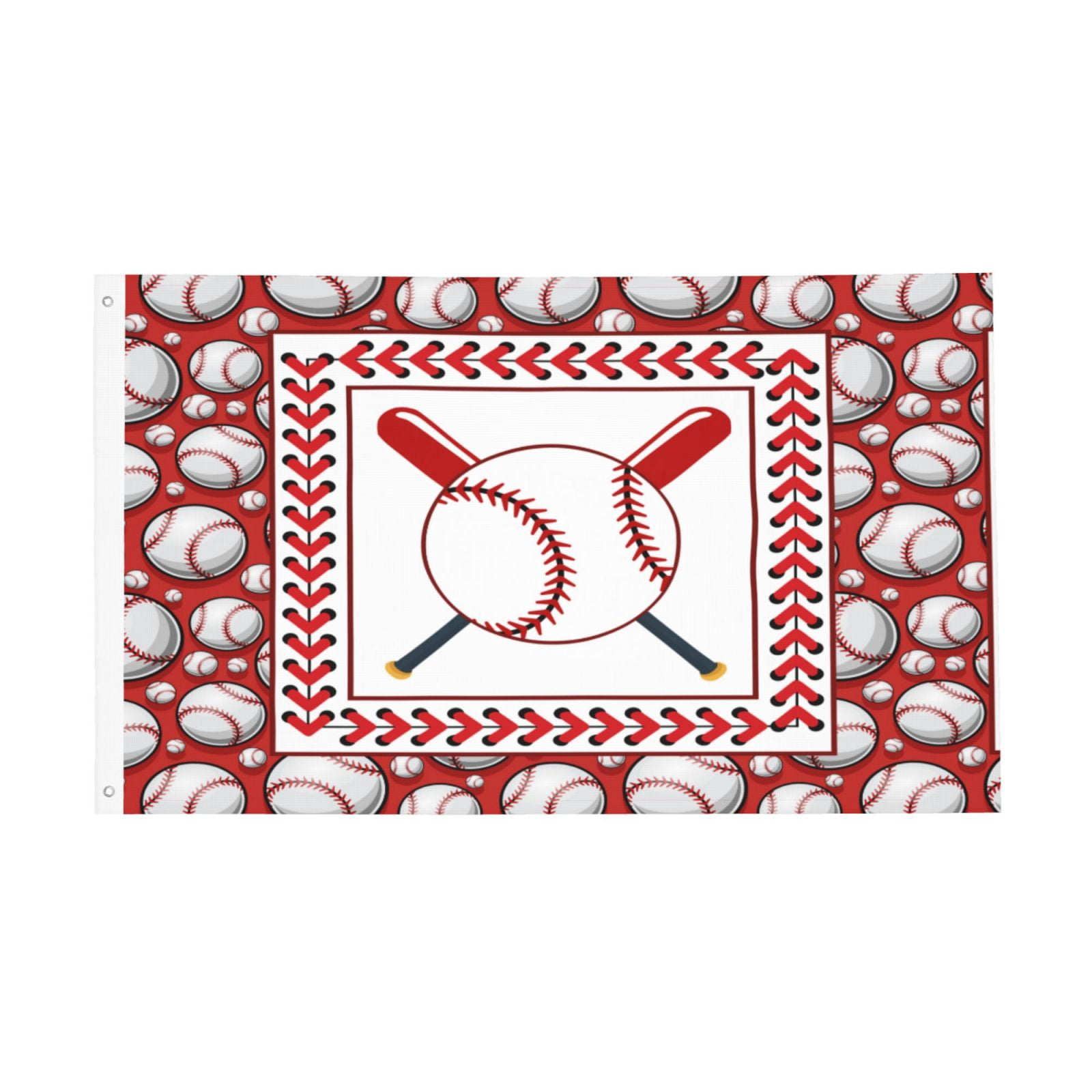 Baseball Flag 3x5 Ft Outdoor Indoor With Grommet Garden Yard Banner ...