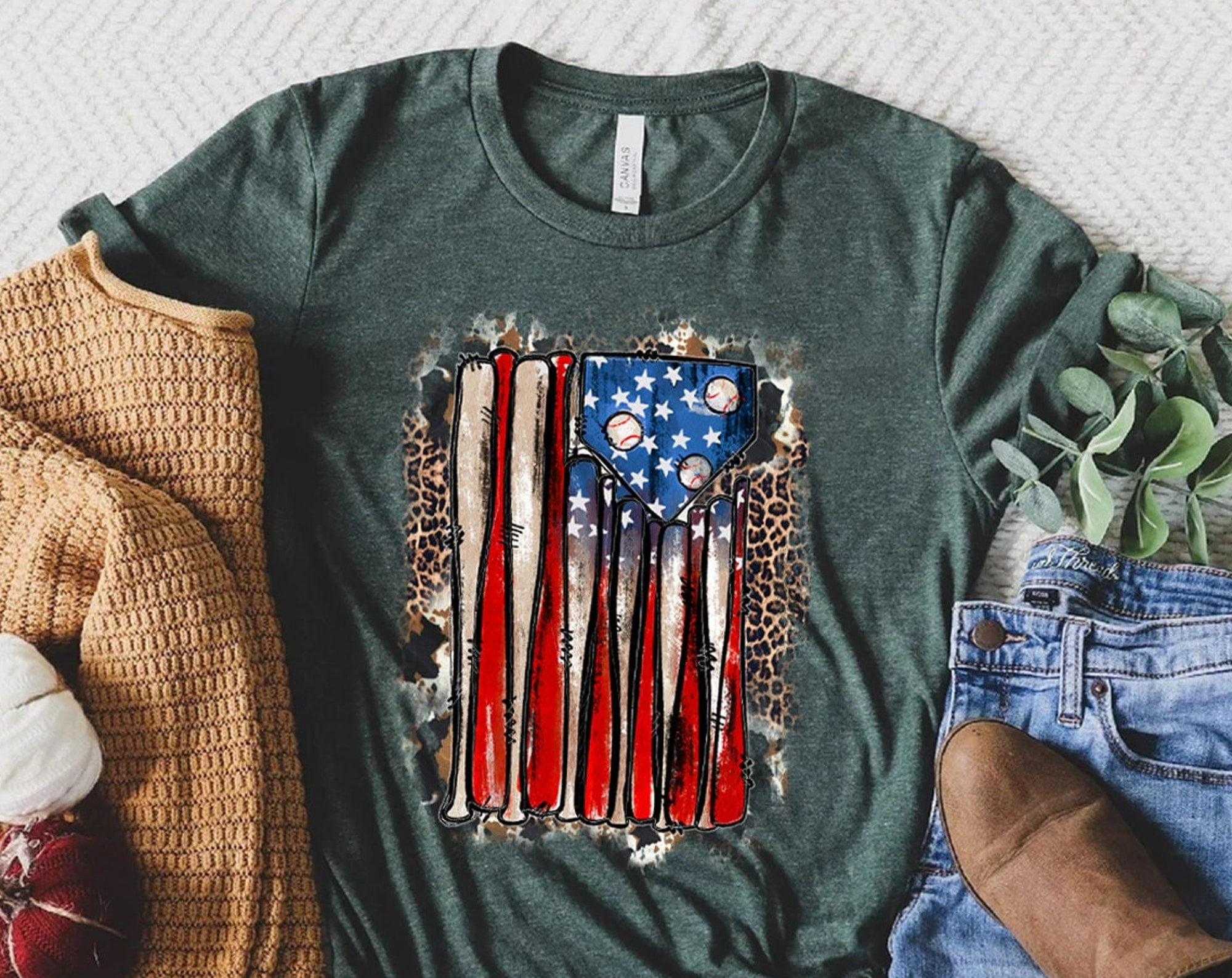 Baseball Flag T Shirt Patriotic Baseball Shirt American Flag Shirt ...