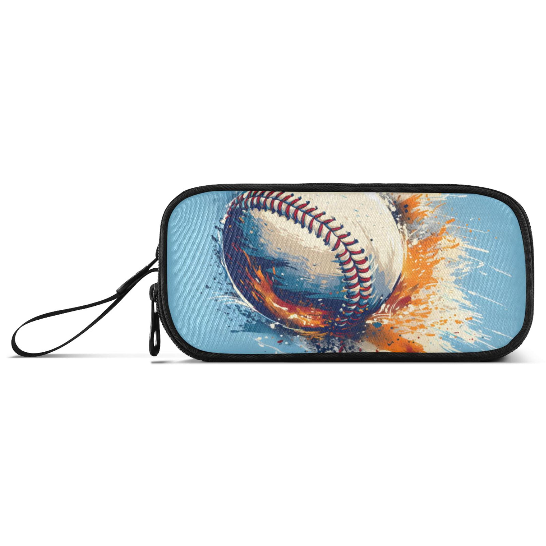 Baseball Flies in Lightning Speed Pencil Case Stationary Holder Pen Bag ...