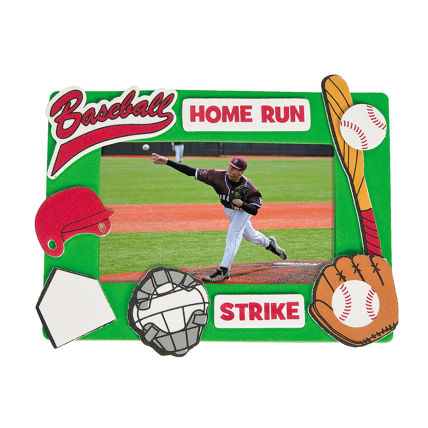 Baseball Foam Picture Frame Craft Kit- Craft Kits - 12 Pieces - Walmart.com