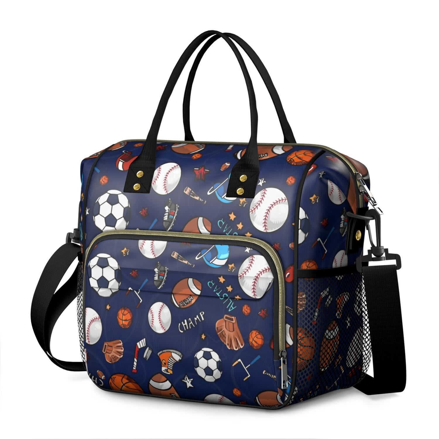 Baseball and Football Lunch Box for School,Insulated Large,Lunch Bag ...