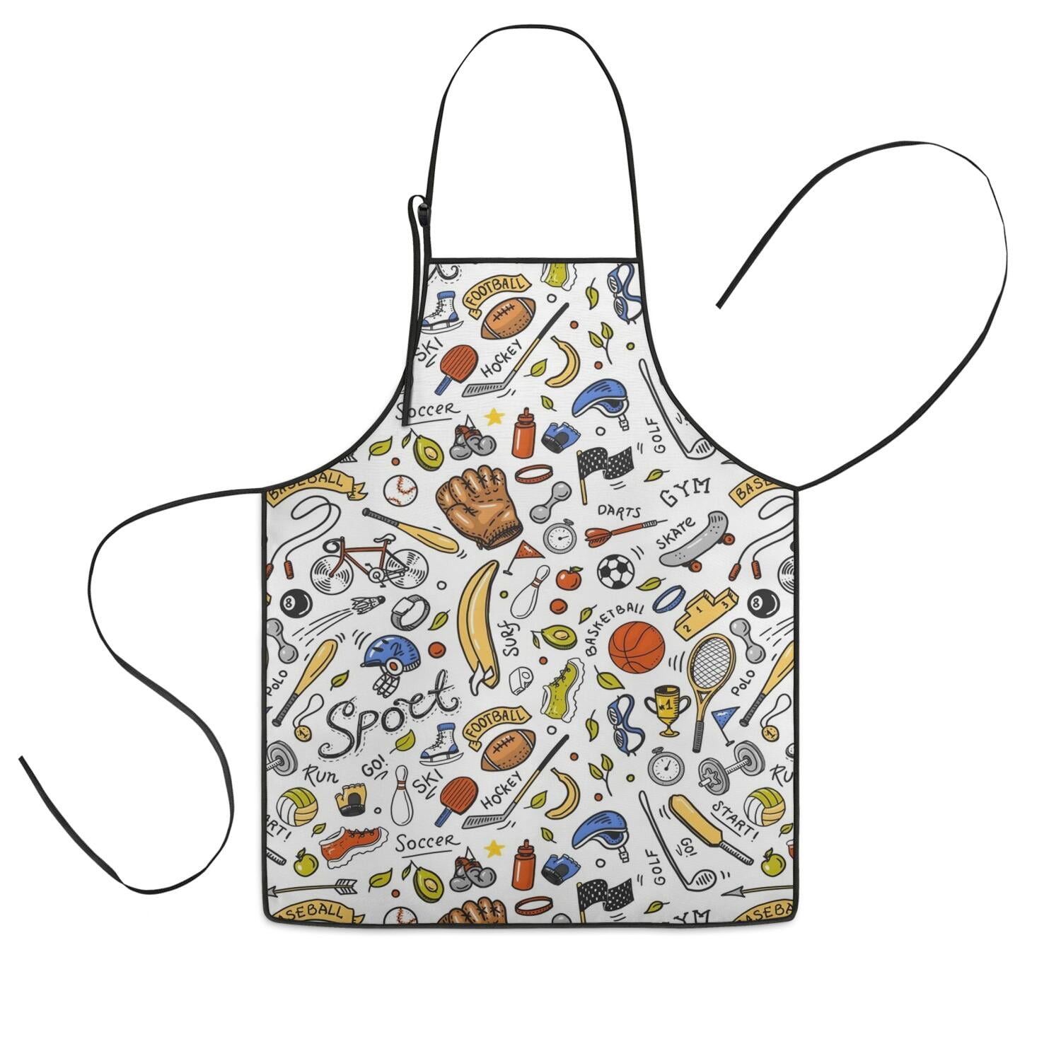 Baseball Football Pattern Kids Aprons for Girls and Boys,Adjustable ...