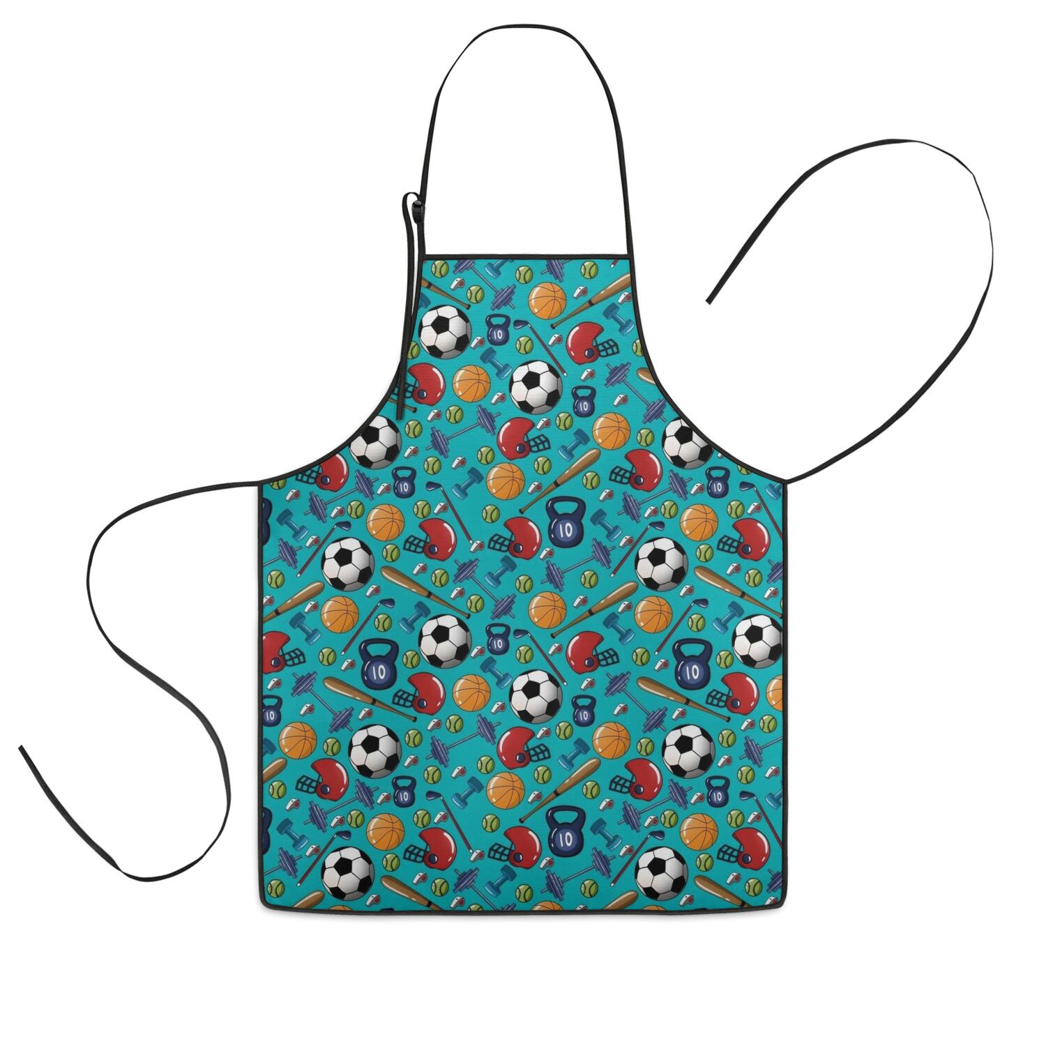 Baseball Football Pattern Kids Aprons for Girls and Boys,Adjustable ...