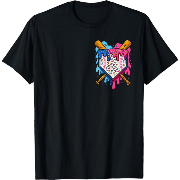 Baseball For Ice Cream Drip Baseball Unisex S-5XL T-Shirt - Walmart.com