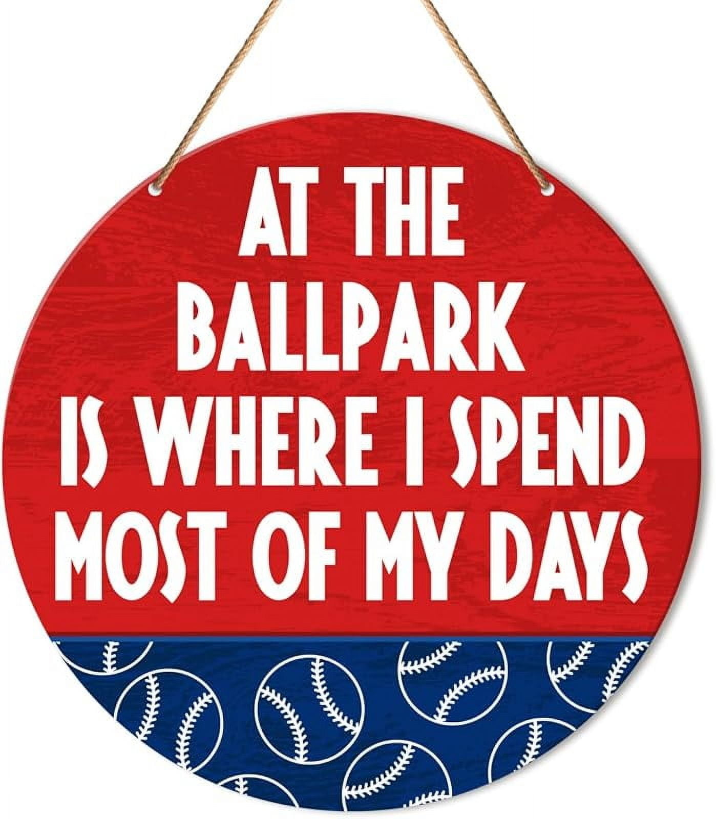 Baseball Front Door Sign, Baseball Hanging Sign Decor Sport Wall ...