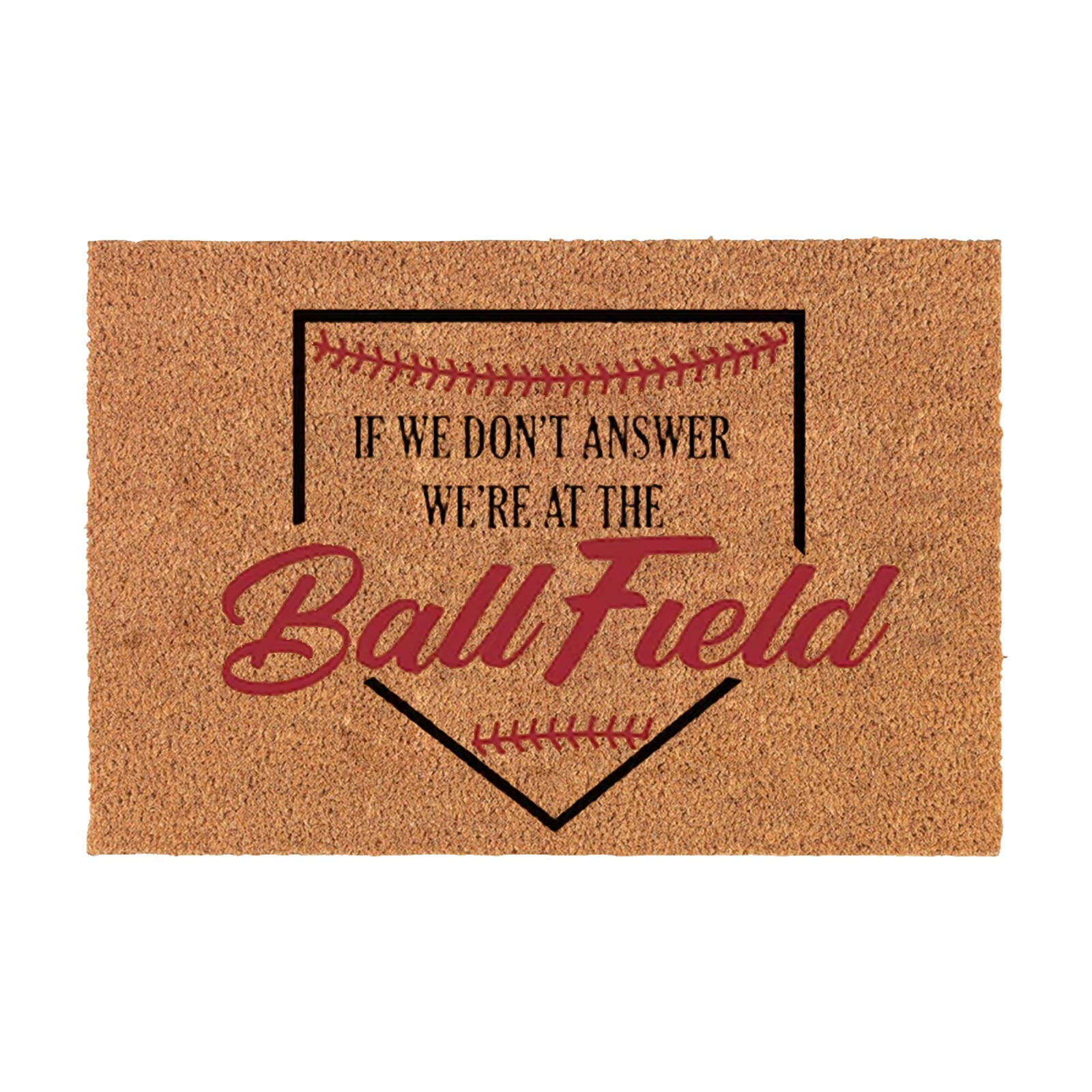 Baseball Fun Home Door Mat Rug 60x40CM, Anti-Slip Dirty Door Rug for ...