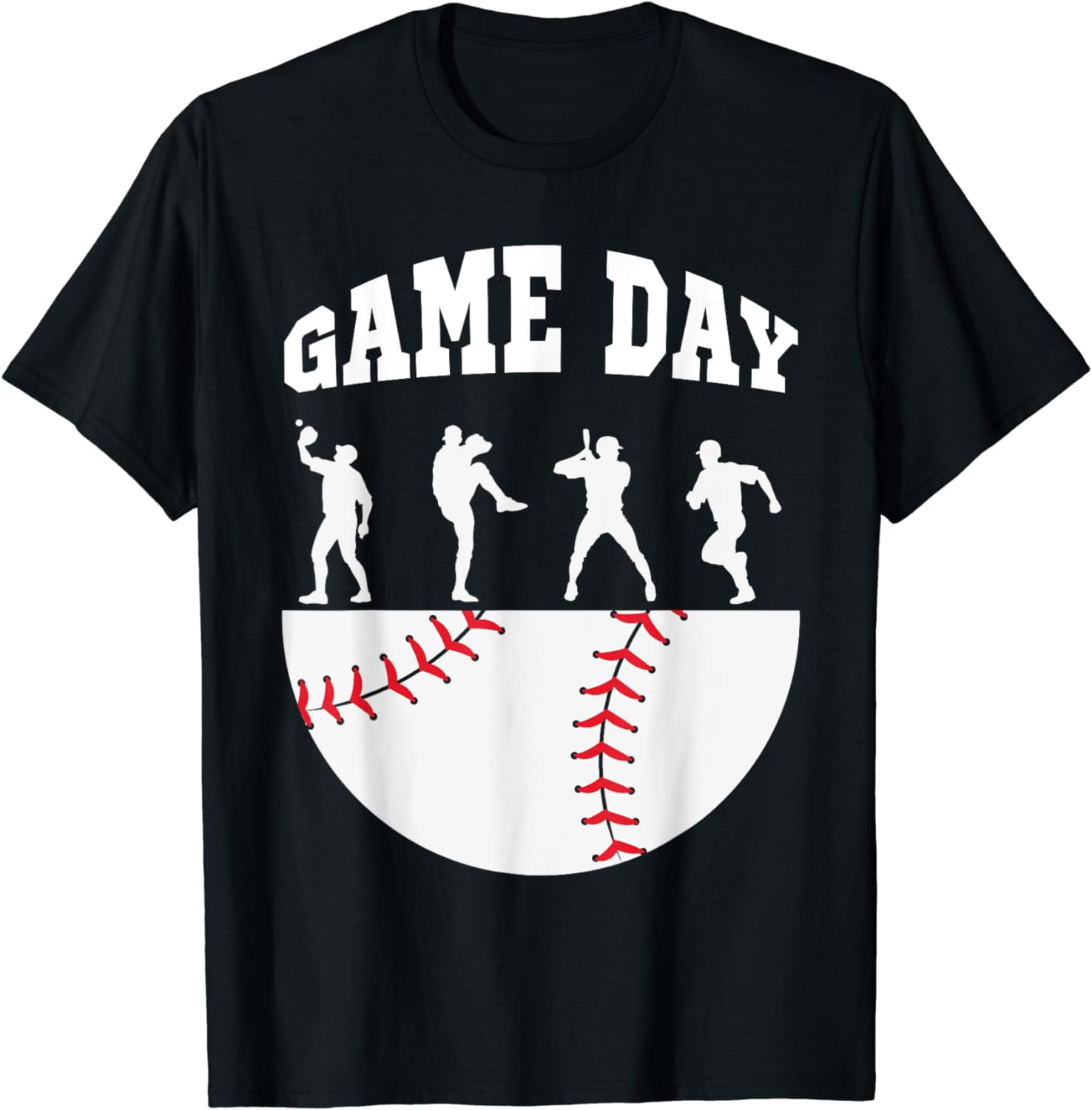 Baseball Game Day Softball Player Fans Catcher pitcher bat T-Shirt ...