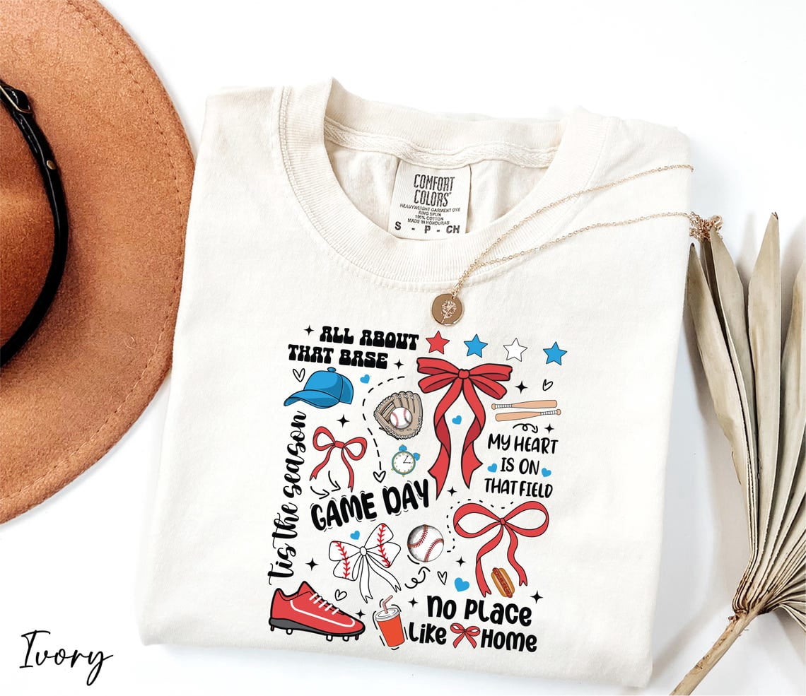 Baseball Game Day Tee No Place Like Home All About That Base T-Shirt ...