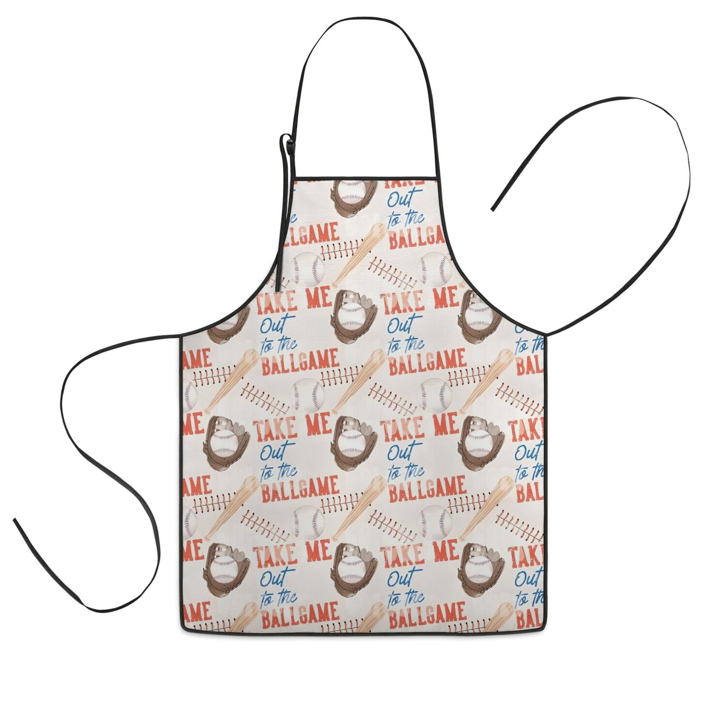 Baseball Game Pattern Kids Aprons for Girls and Boys,Adjustable Neck ...