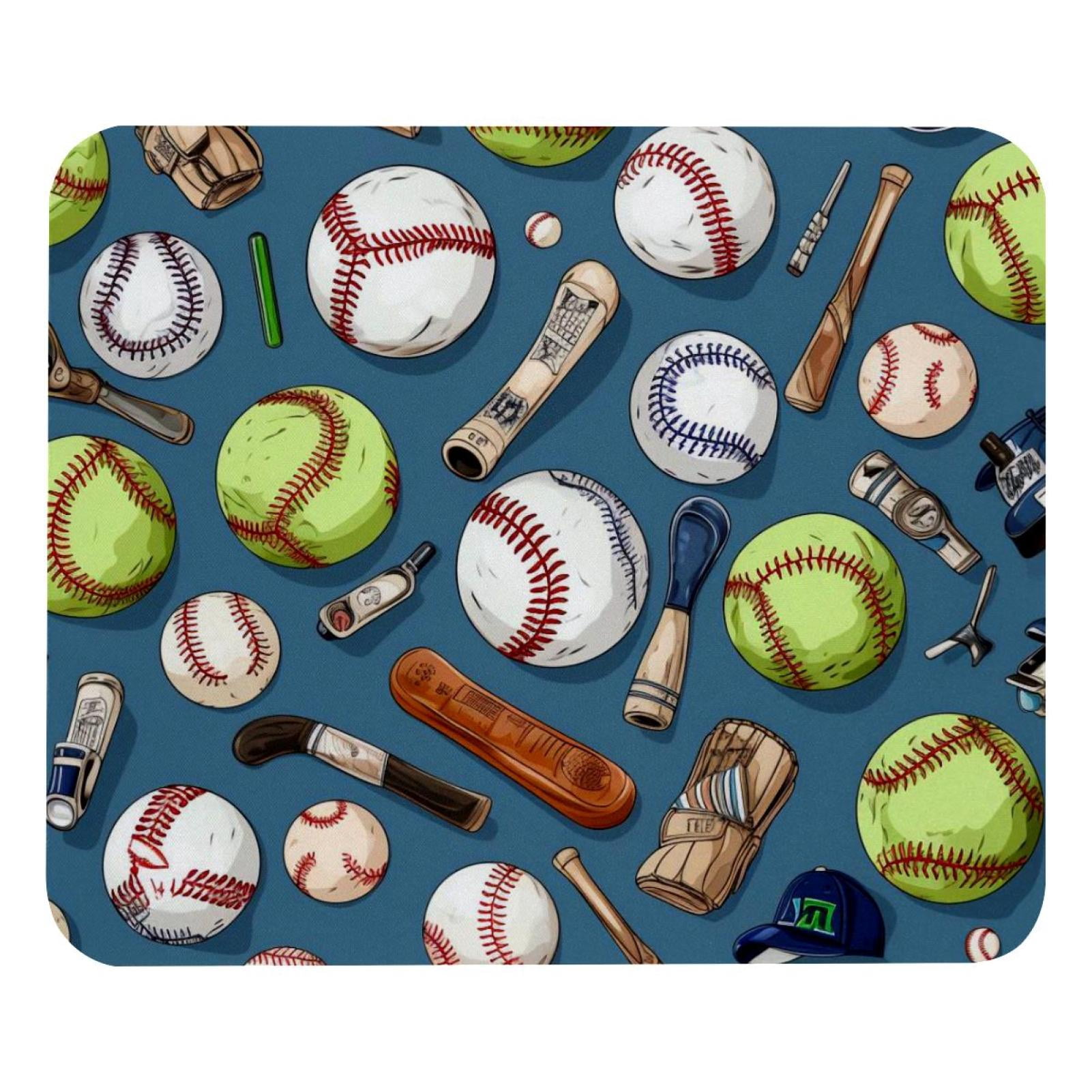 Baseball Gaming Mouse Pad, Desk Mat, Square 8.3x9.8 Inch Non-Slip ...